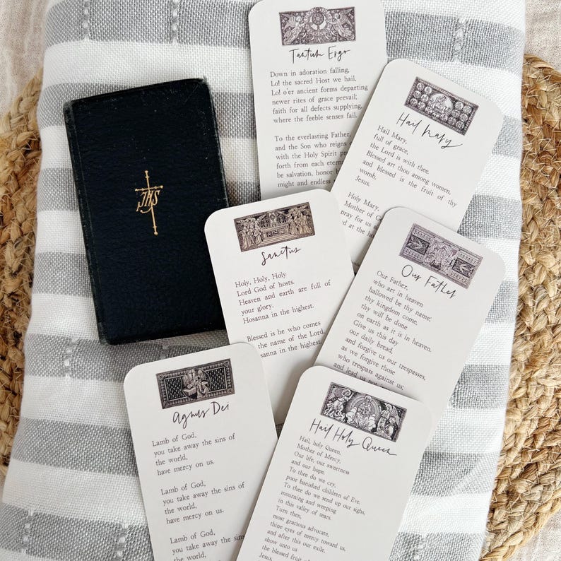 Oremus Latin Prayer Card Collection - Catholic Prayer Cards - Holy ...