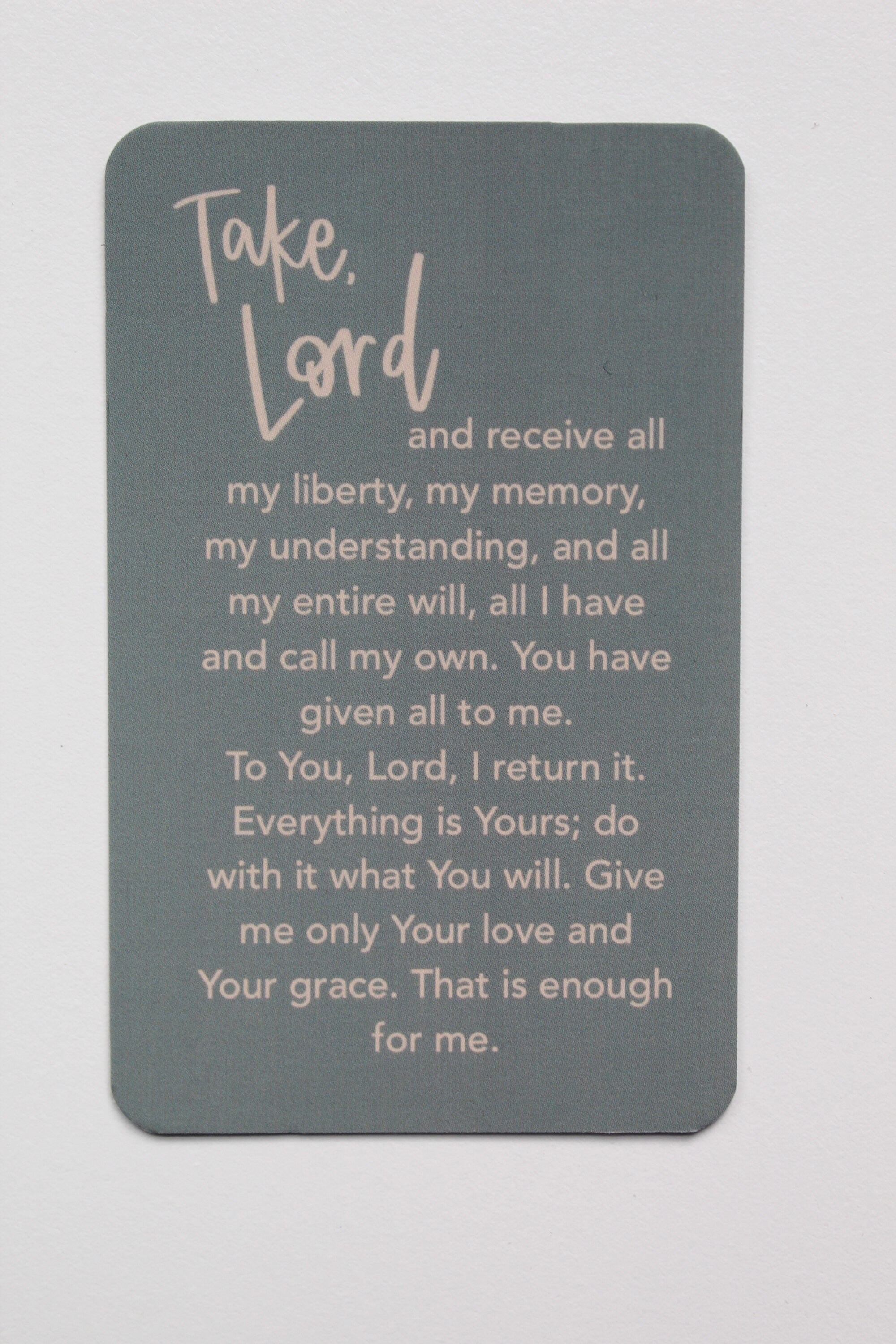 Suscipe Prayer St. Ignatius Catholic Saint Surrender | Etsy
