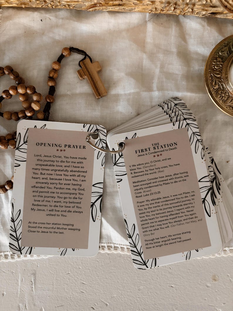 Stations of the Cross Prayer Cards - Catholic Prayers - Lent - Ways of ...