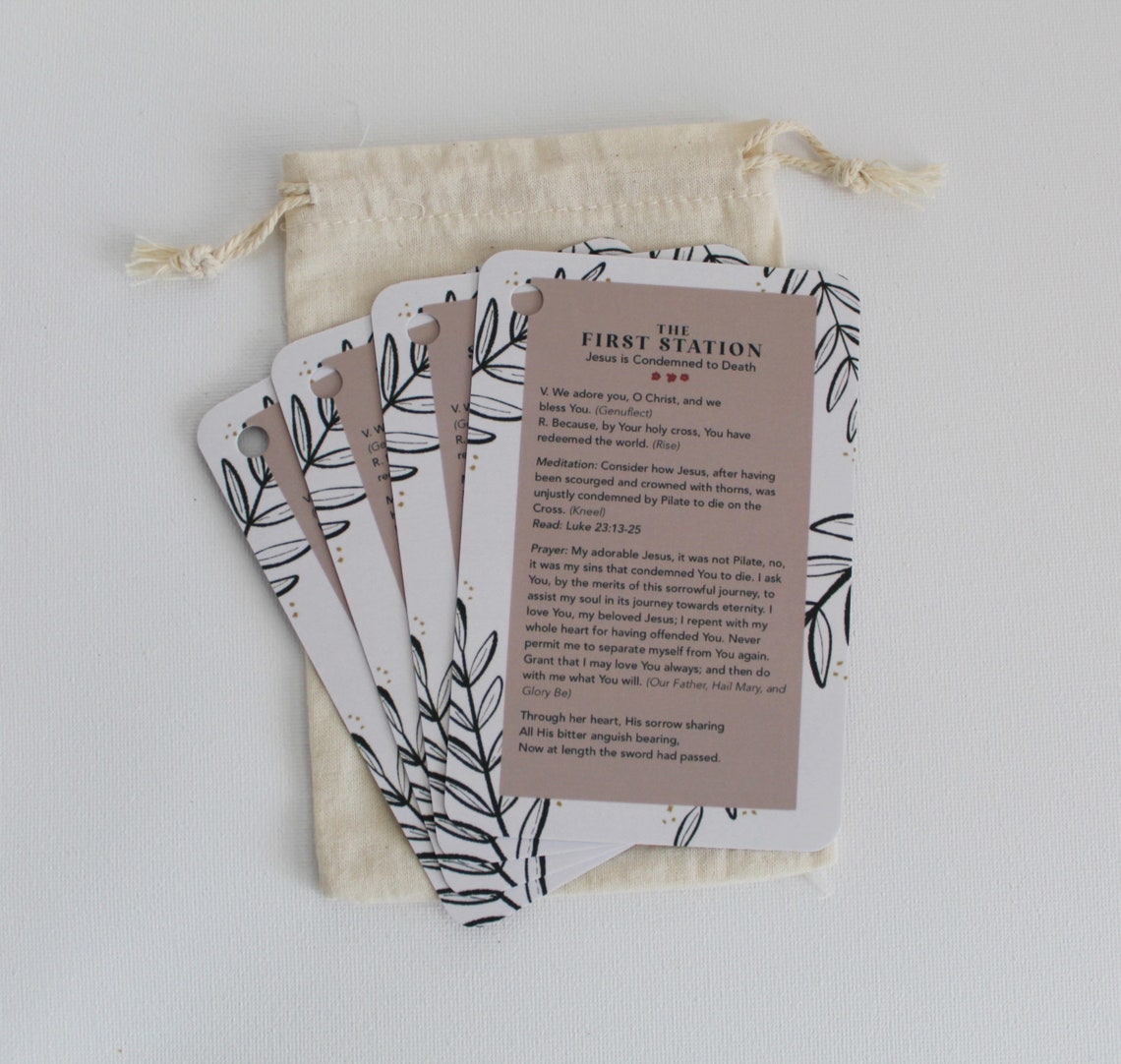 Stations of the Cross Prayer Cards Catholic Prayers Lent | Etsy