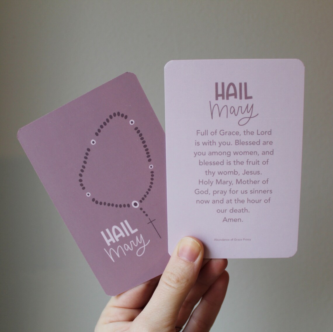Hail Mary Prayer Card Catholic Childrens Prayer Card - Etsy