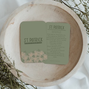 St. Patrick Prayer Card - St. Patrick’s Day - St. Patrick’s Breastplate ...