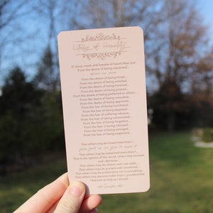 Litany of Humility Prayer Deliver Me Jesus Catholic Prayer | Etsy