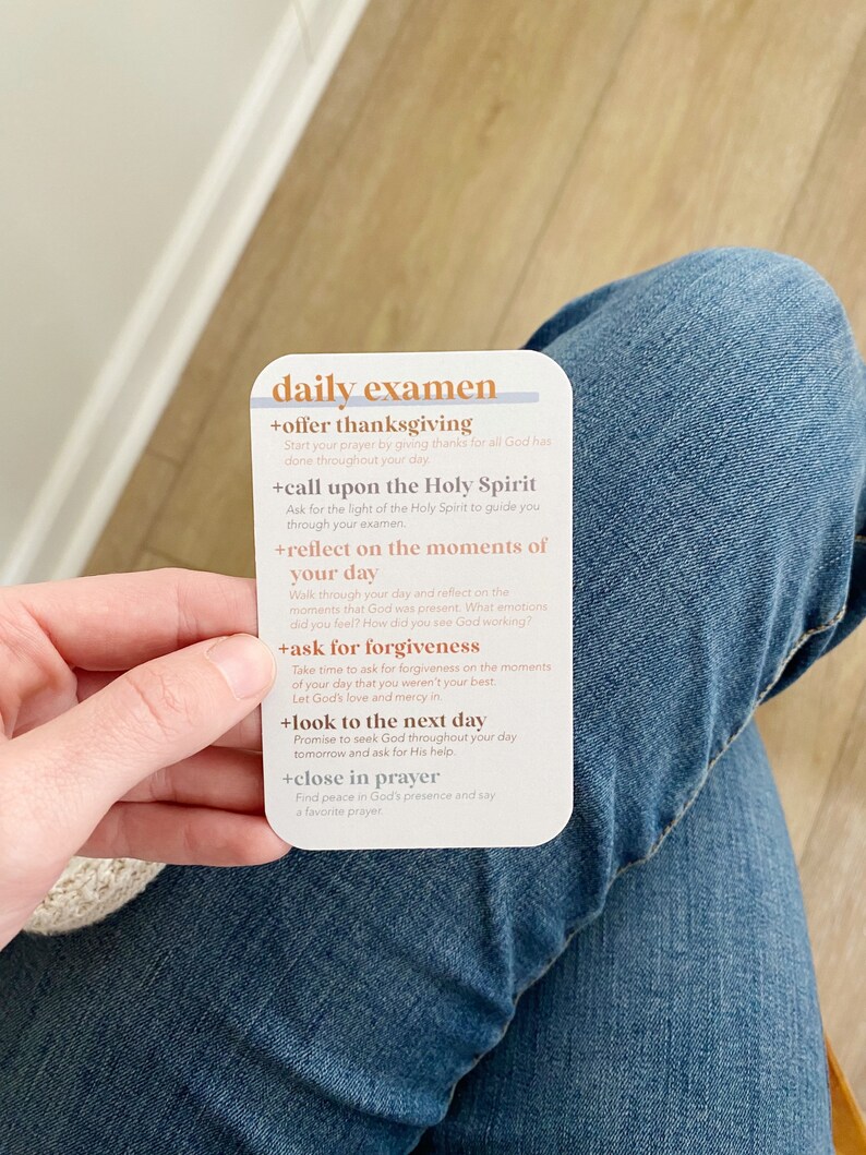 Daily Examen Prayer Card Examen of Conscience St. Ignatius - Etsy