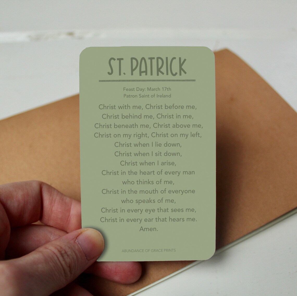 St. Patrick Prayer Card St. Patricks Day St. Patricks | Etsy