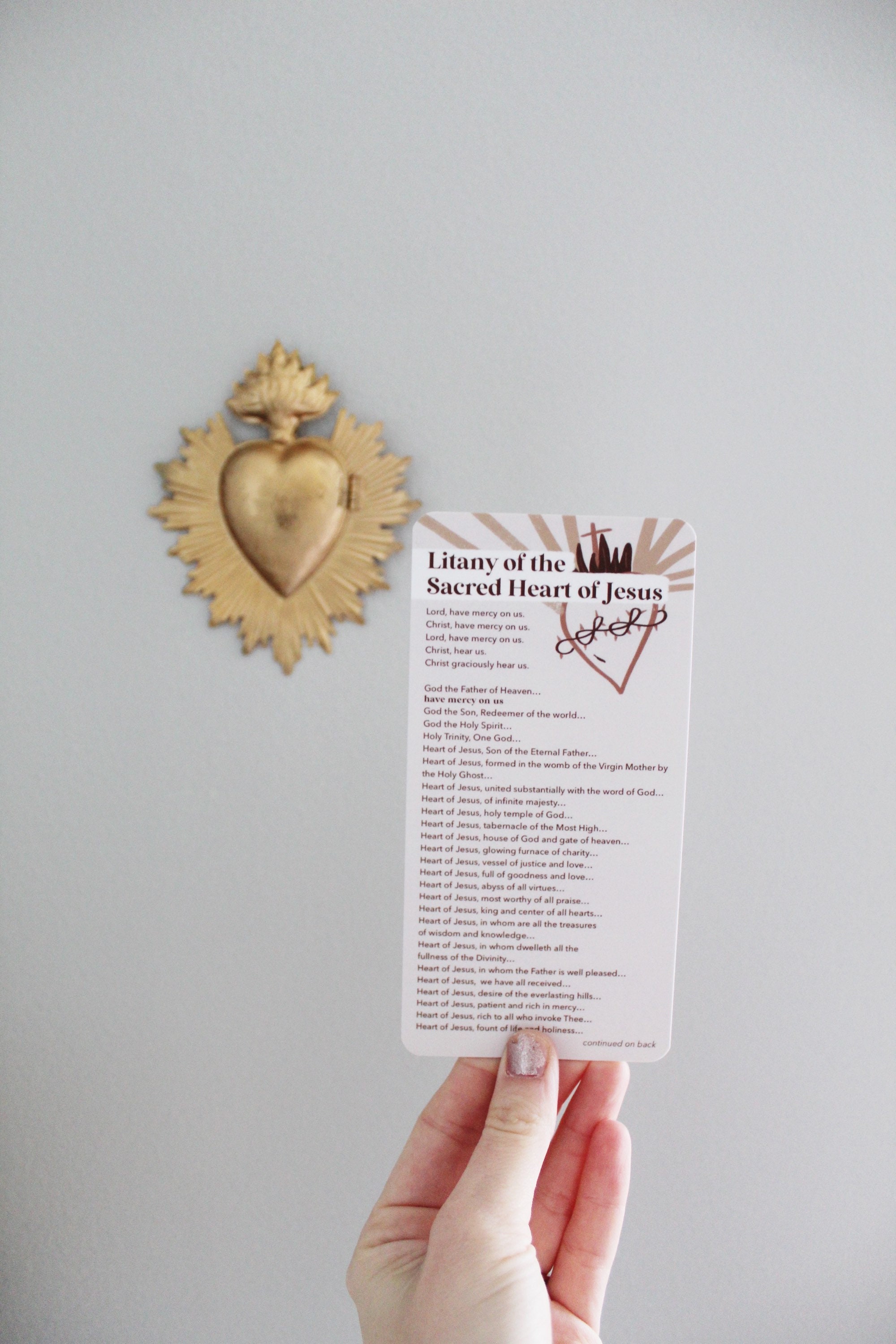 Litany of the Sacred Heart of Jesus Catholic Prayer Prayer - Etsy