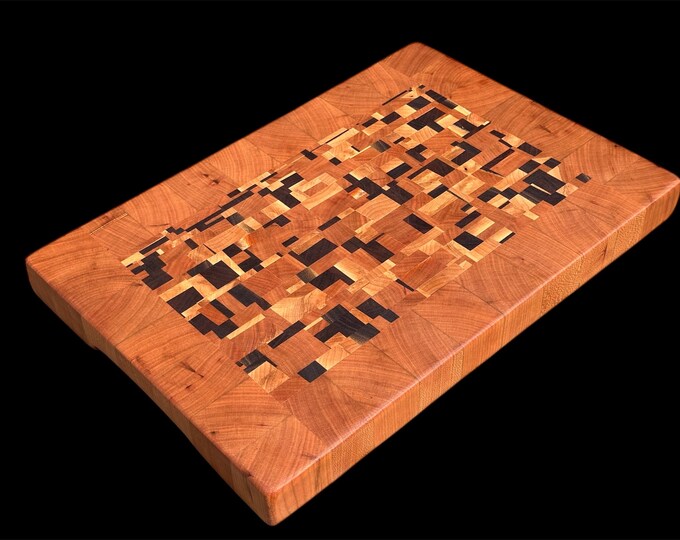 End Grain Walnut, Cherry, Maple Chaos Cutting/chopping Board - Etsy