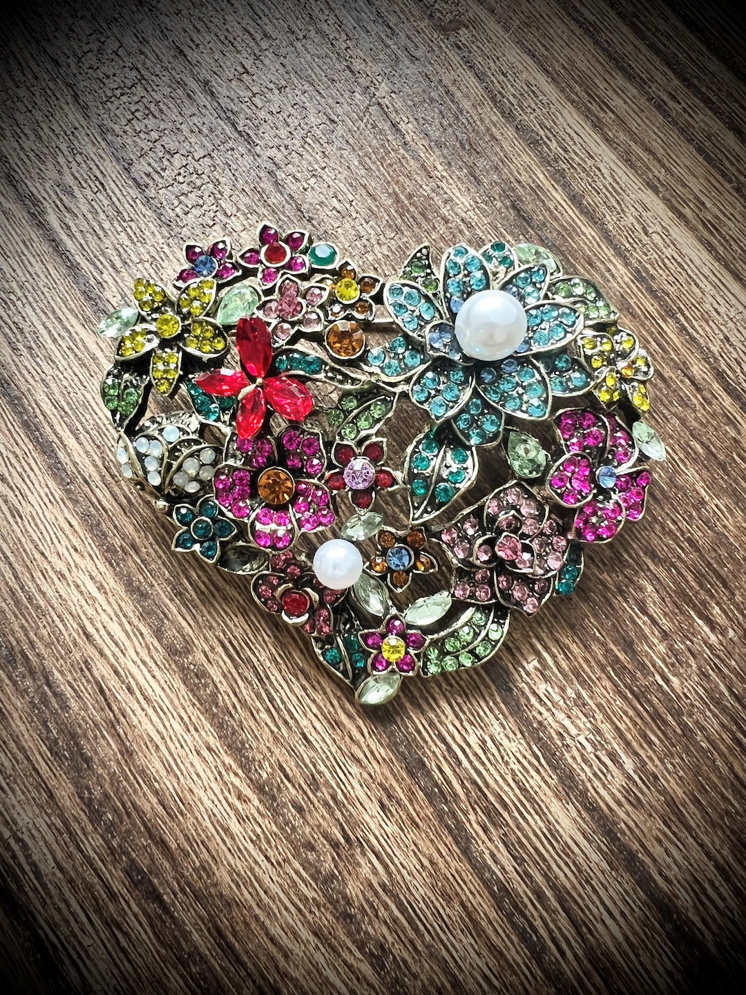 Stunning Heart Brooch - Etsy