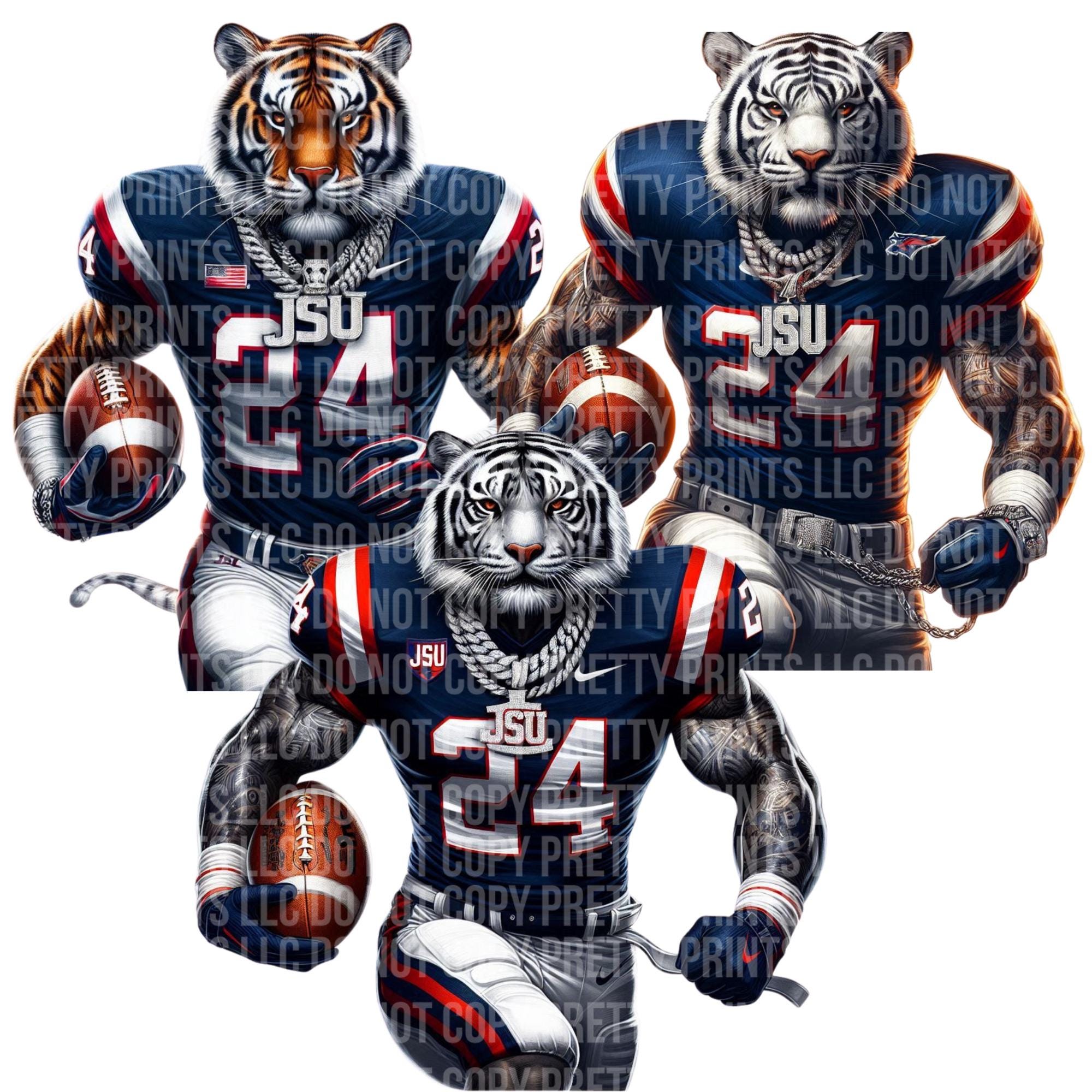 Jackson State University "tiger Clipart" Digital Images | Instant ...