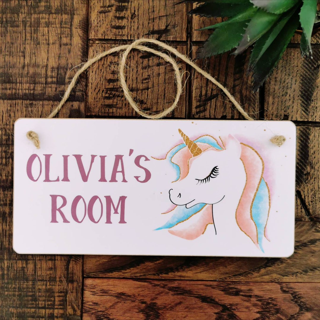 Personalised Plaque Child Name Room Door Plaque Kids Nursery Boy Girl ...