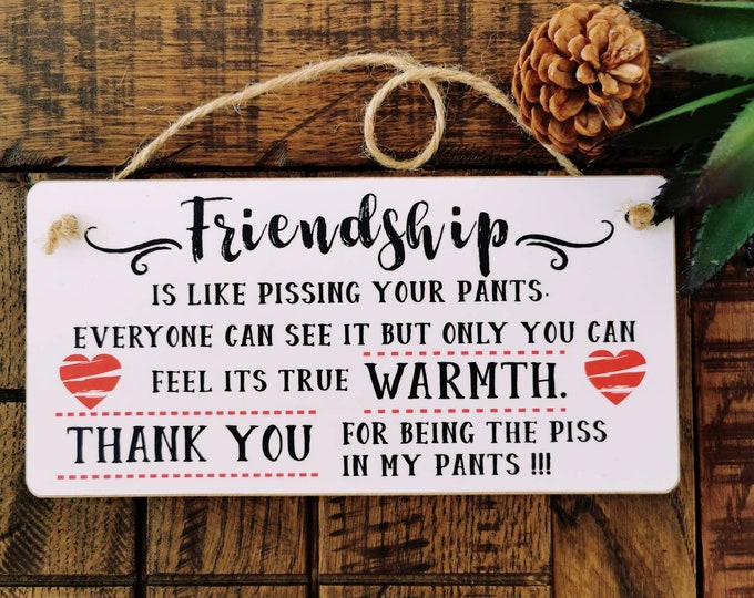 Red Ocean Funny Rude Friendship Plaque Engraved Novelty Birthday ...