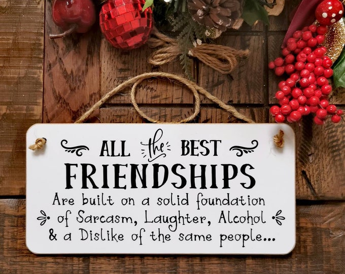Red Ocean Funny Rude Friendship Plaque Engraved Novelty Birthday ...