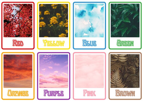 Nature Color Flashcards | Etsy