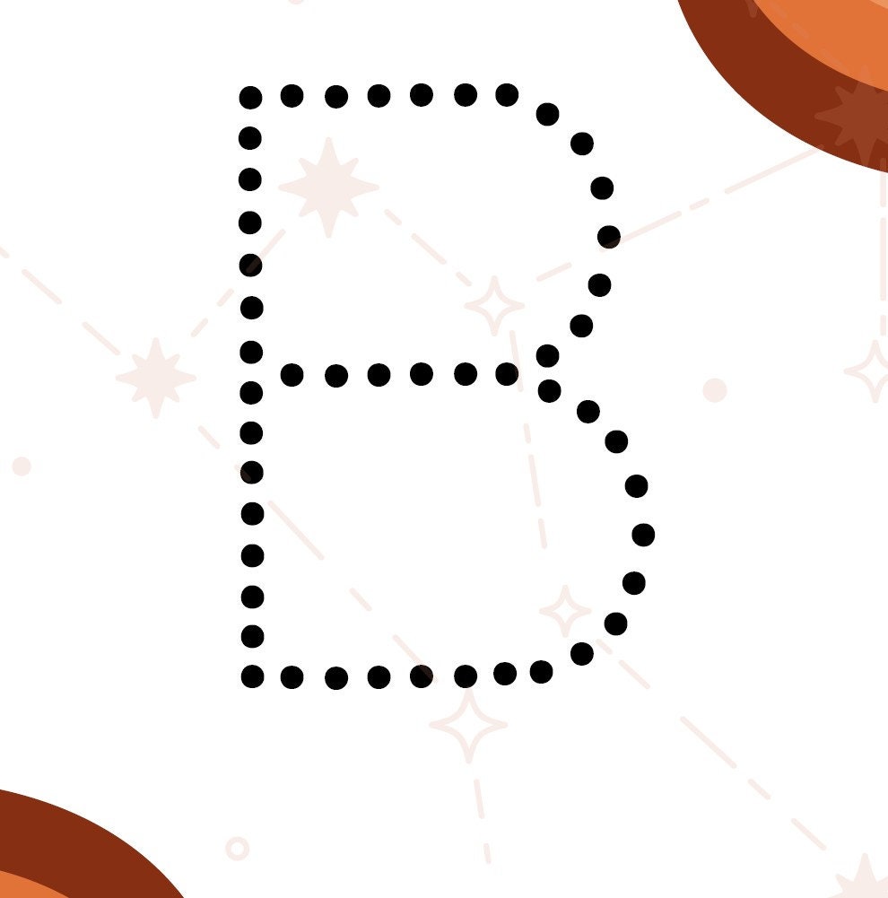 Capital Letters and Number Boho | Stars Tracing Pack - Etsy