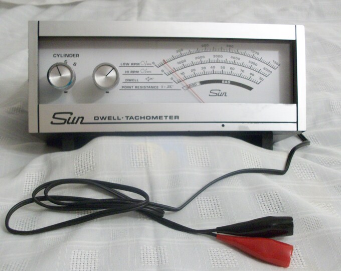 Vintage Sun Dwell Tachometer Model CP7601 4/6/8 Cylinders Engine RPM - Etsy