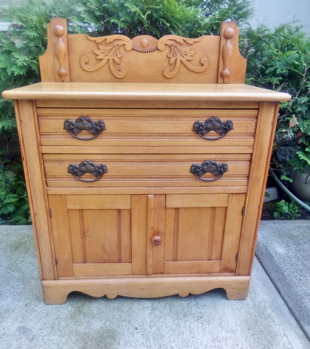 Antique Farmhouse Rustic Cabinet Small Dry Sink Cupboard Rustic Decor ...