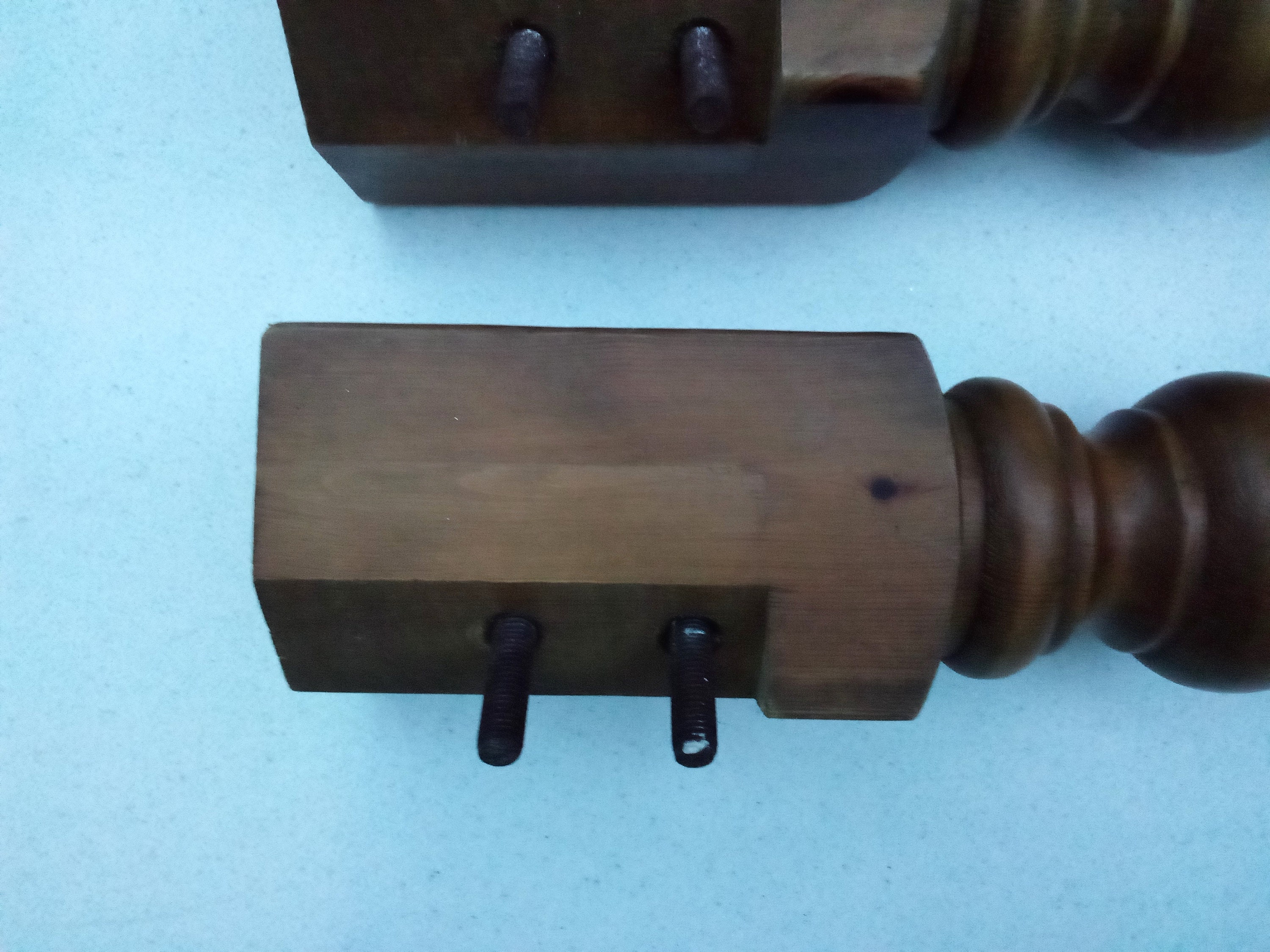 Ethan Allen Table Legs 28.5" Chunky Farmhouse Country Style Dark Brown ...