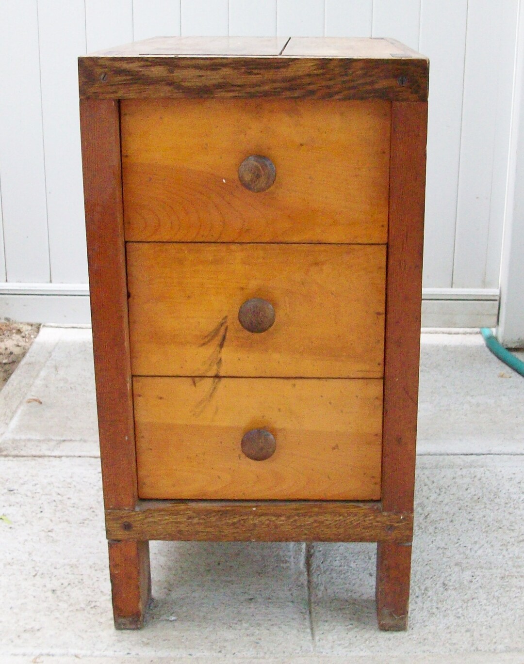 Antique Unique Small Hand Built 3 Drawer Chest Farmhouse Rustic ...