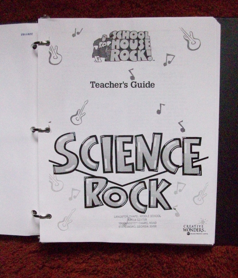 School House Rock Science Rock Teacher's Guide With 2 Cds the Learning ...