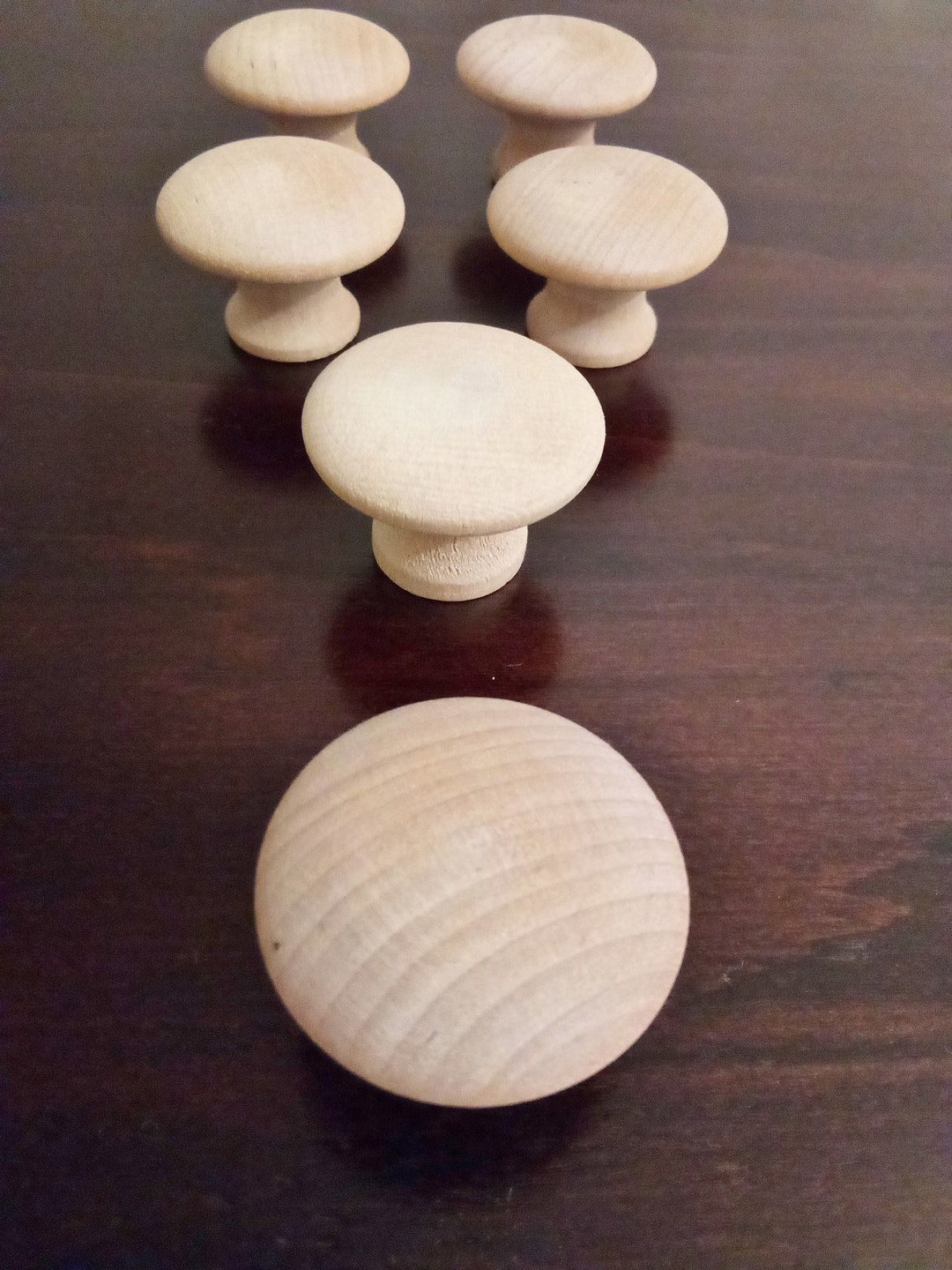 End Grain Wood Wooden Knob Knobs Drawer Pulls 1-1/4" Unfinished Bought ...