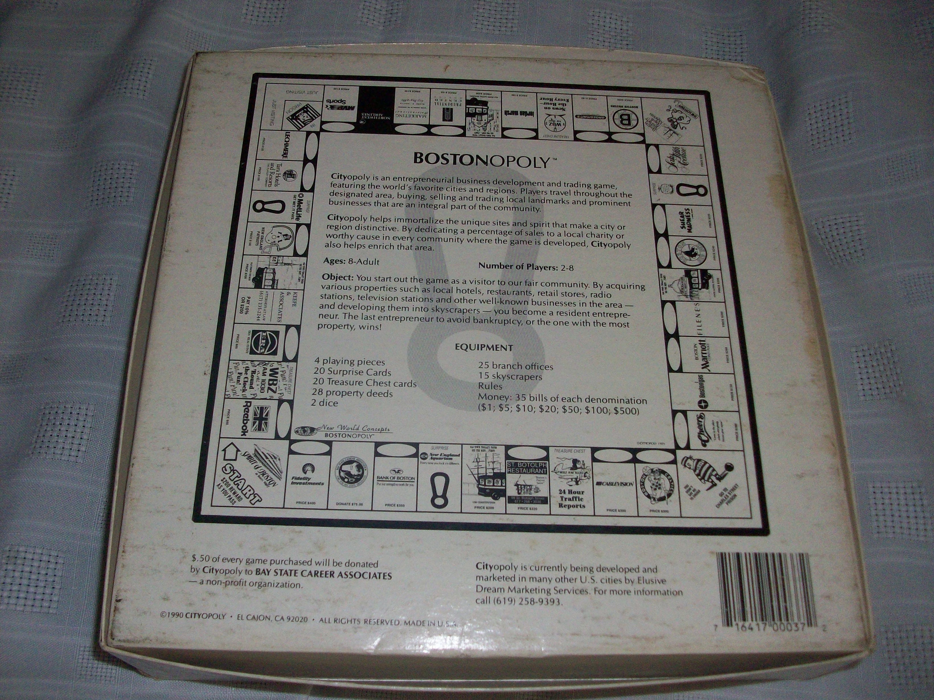 Bostonopoly Monopoly Boston City Board Game Cityopoly Game - Etsy