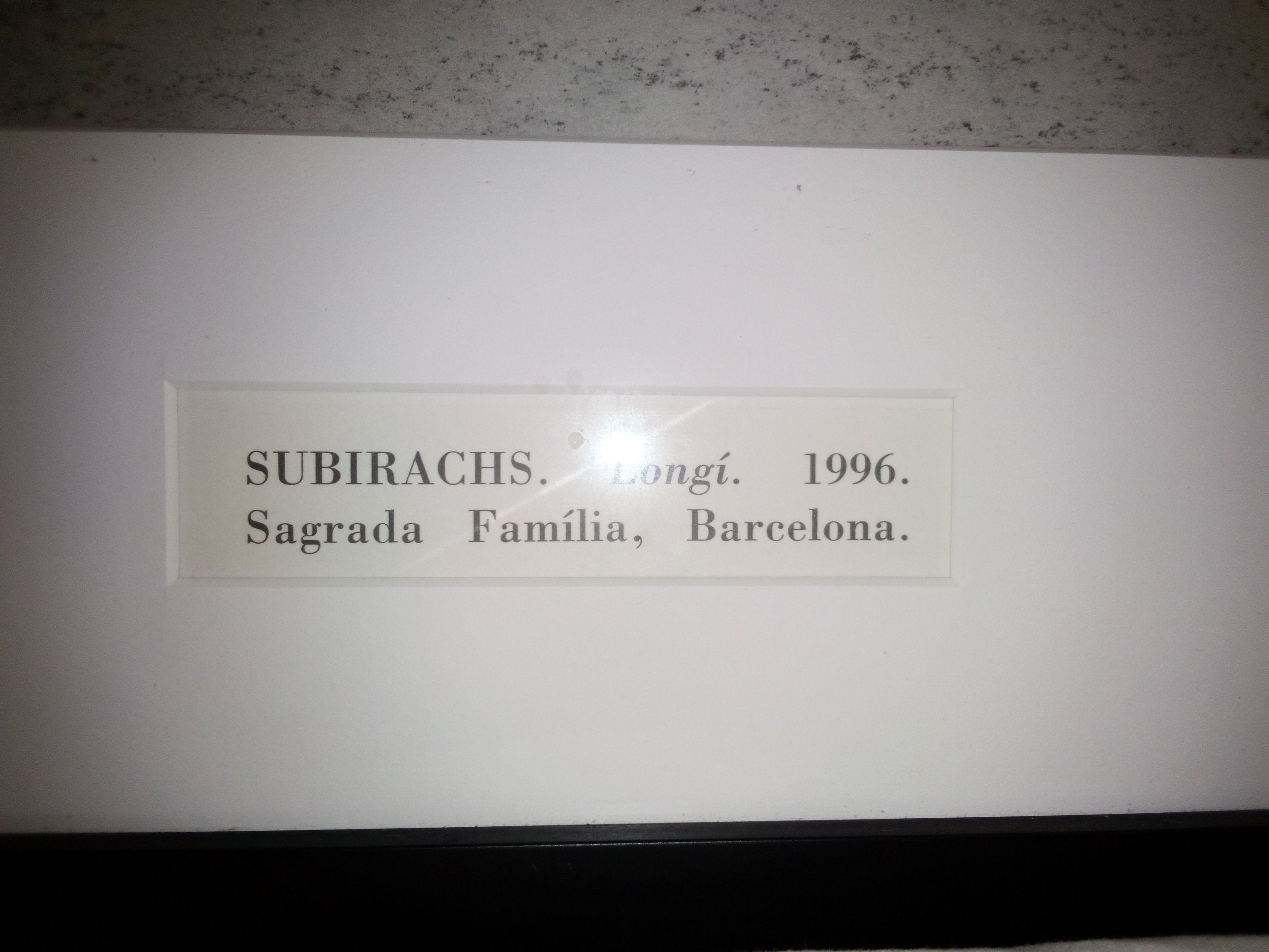 Josep Maria Subirachs Longi 1996 Sagrada Familia Barcelona Spanish ...