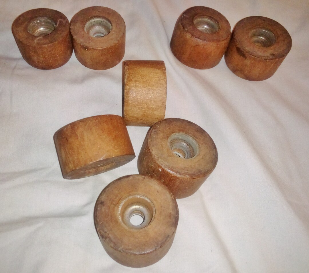Set of 8 Wooden Century Vintage Roller Skate Wheels Set of 8 - Etsy