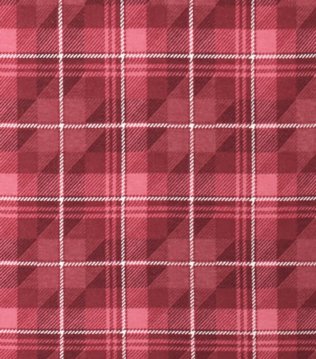 Pink Block Plaid, FLANNEL Fabric by the Yard - Etsy