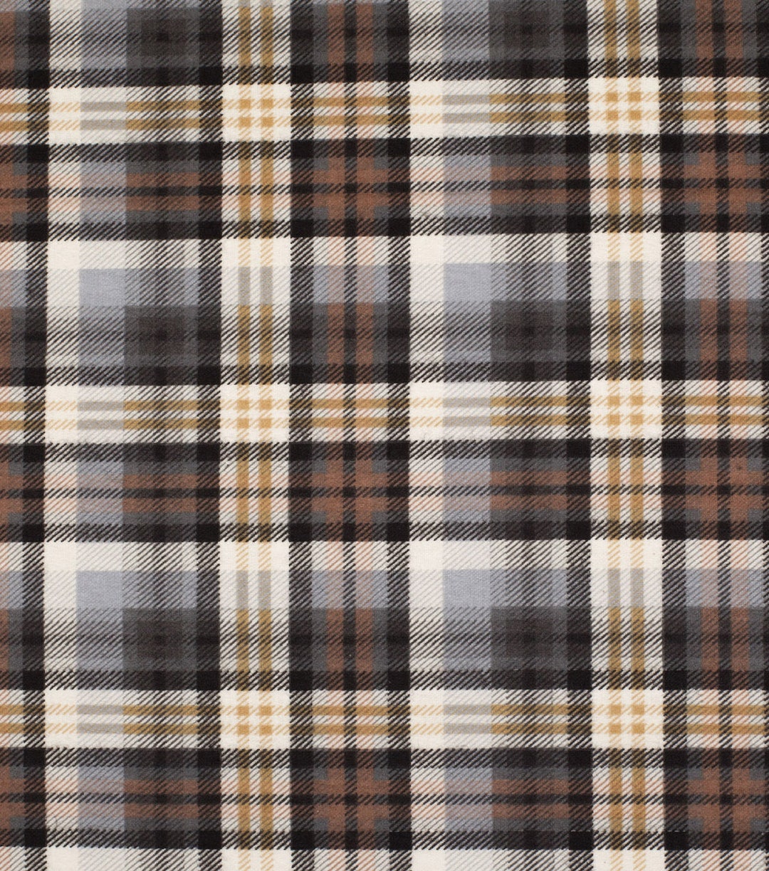 Tan Multi Plaid, FLANNEL Fabric by the Yard - Etsy