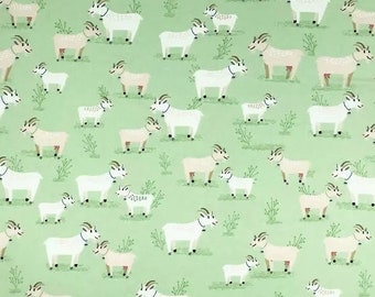 Goat Fabric Baby Goats by Friztin Yellow Modern Baby Goat Nursery Decor ...