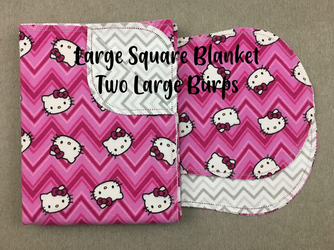 Hello Kitty Hemstitched Pre-washed Flannel Baby Blanket, Flannel ...