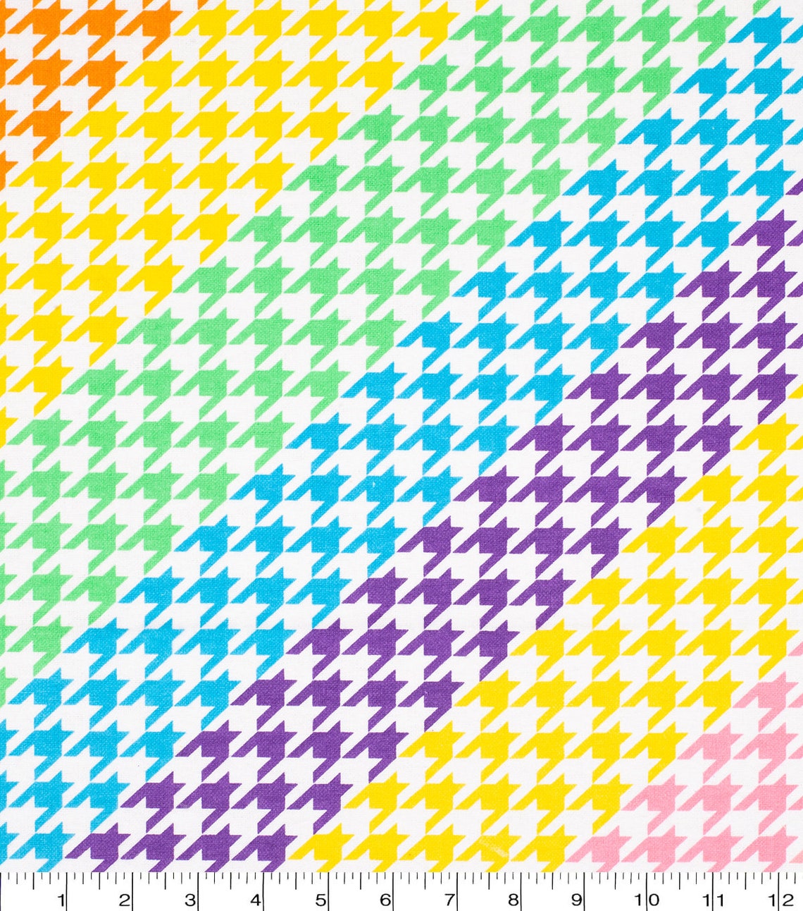 Houndstooth Rainbow FLANNEL Fabric by the Yard - Etsy