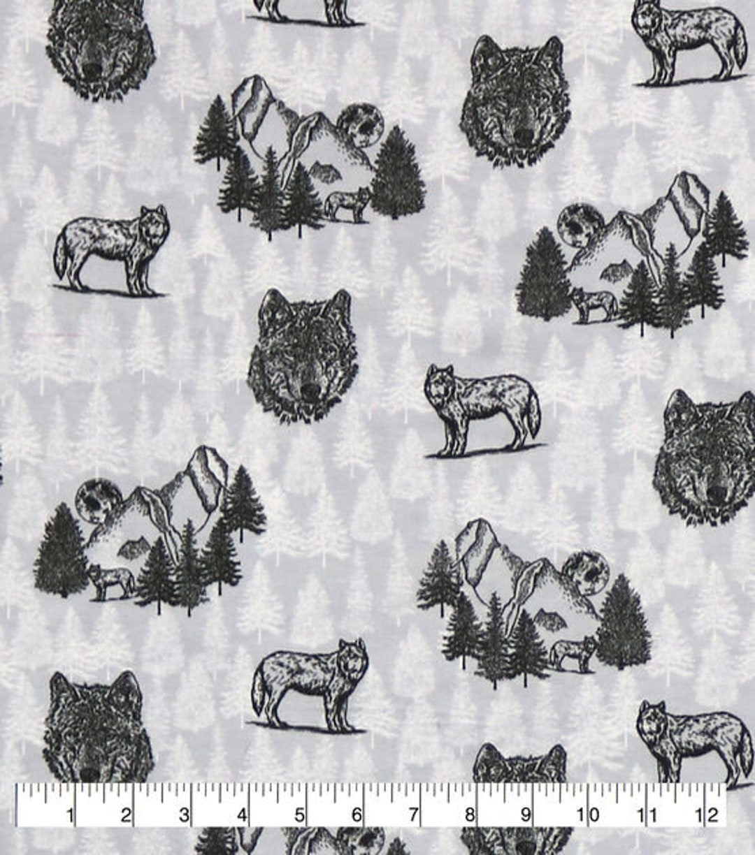 Neutral Animal Heads, FLANNEL fabric by the yard - Etsy Österreich