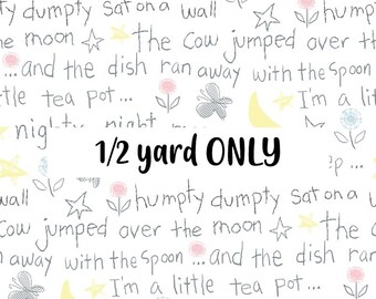 Nursery Rhymes FLANNEL Fabric by the Yard | Etsy