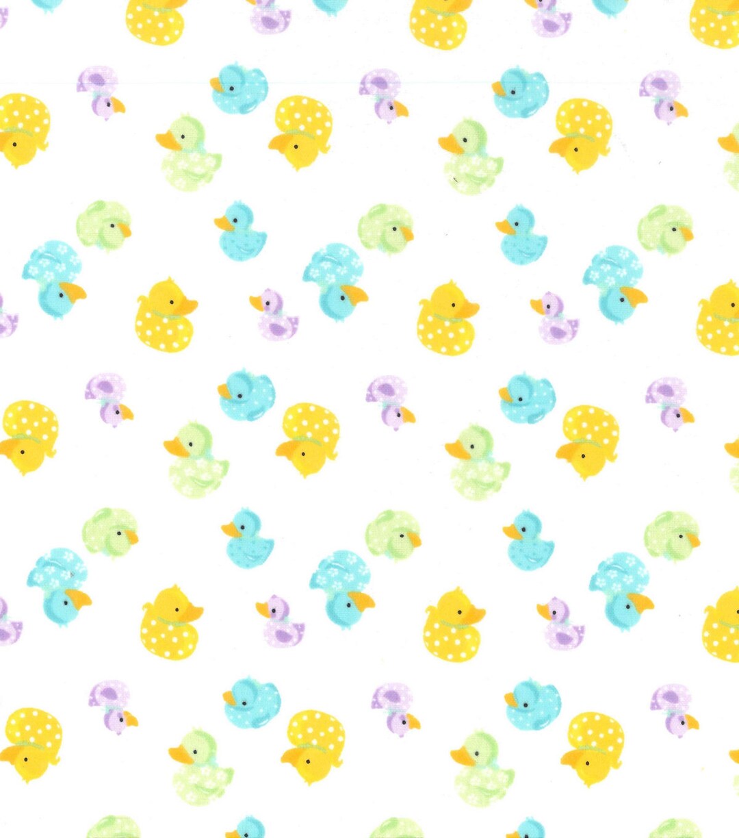 Multi Colored Rubber Ducks, FLANNEL Fabric by the Yard - Etsy