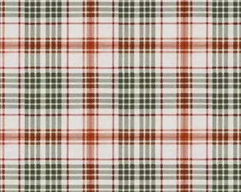 Rust Plaid Fabric | Etsy