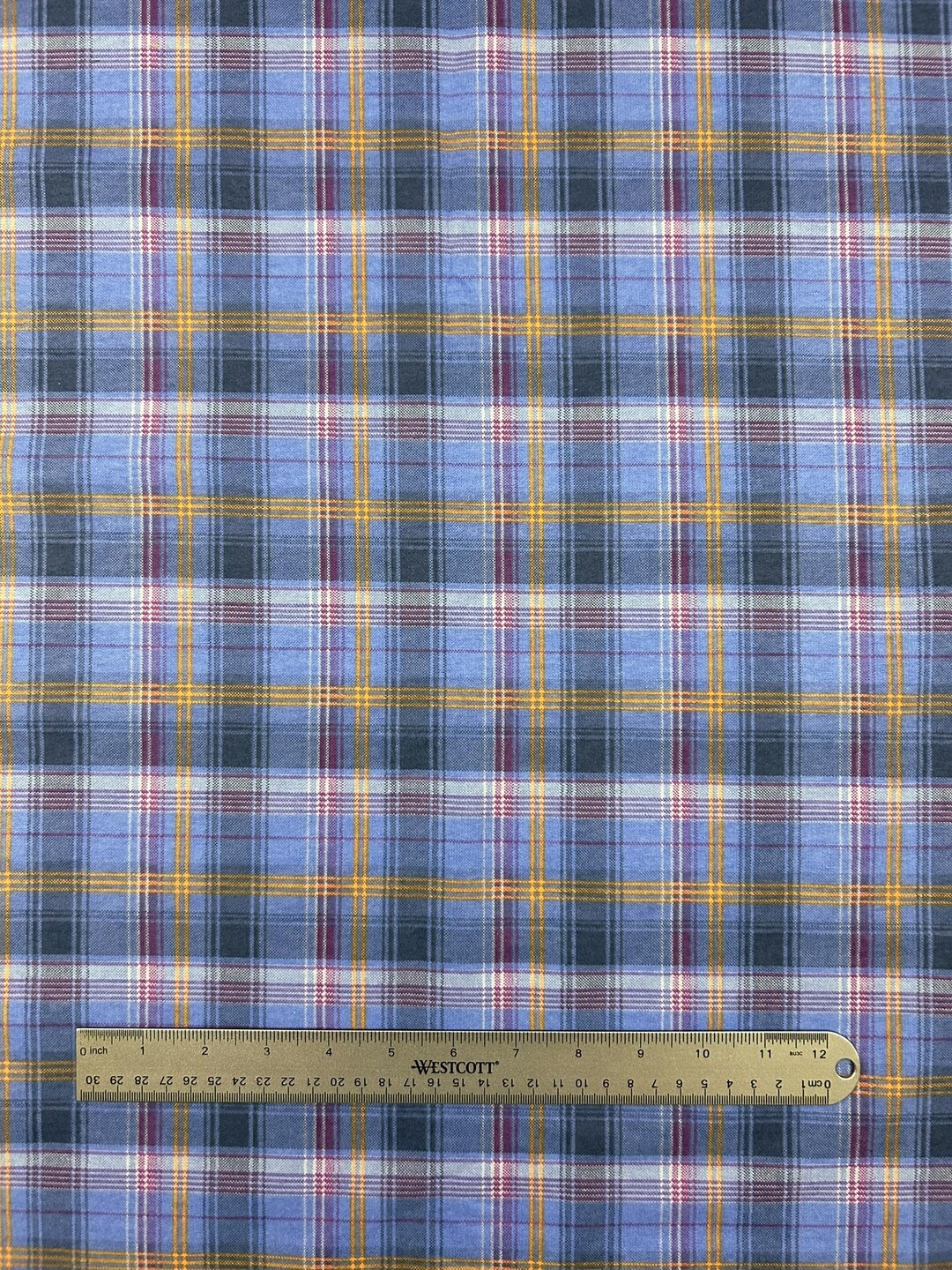 Blue Plaid, FLANNEL Fabric by the Yard - Etsy