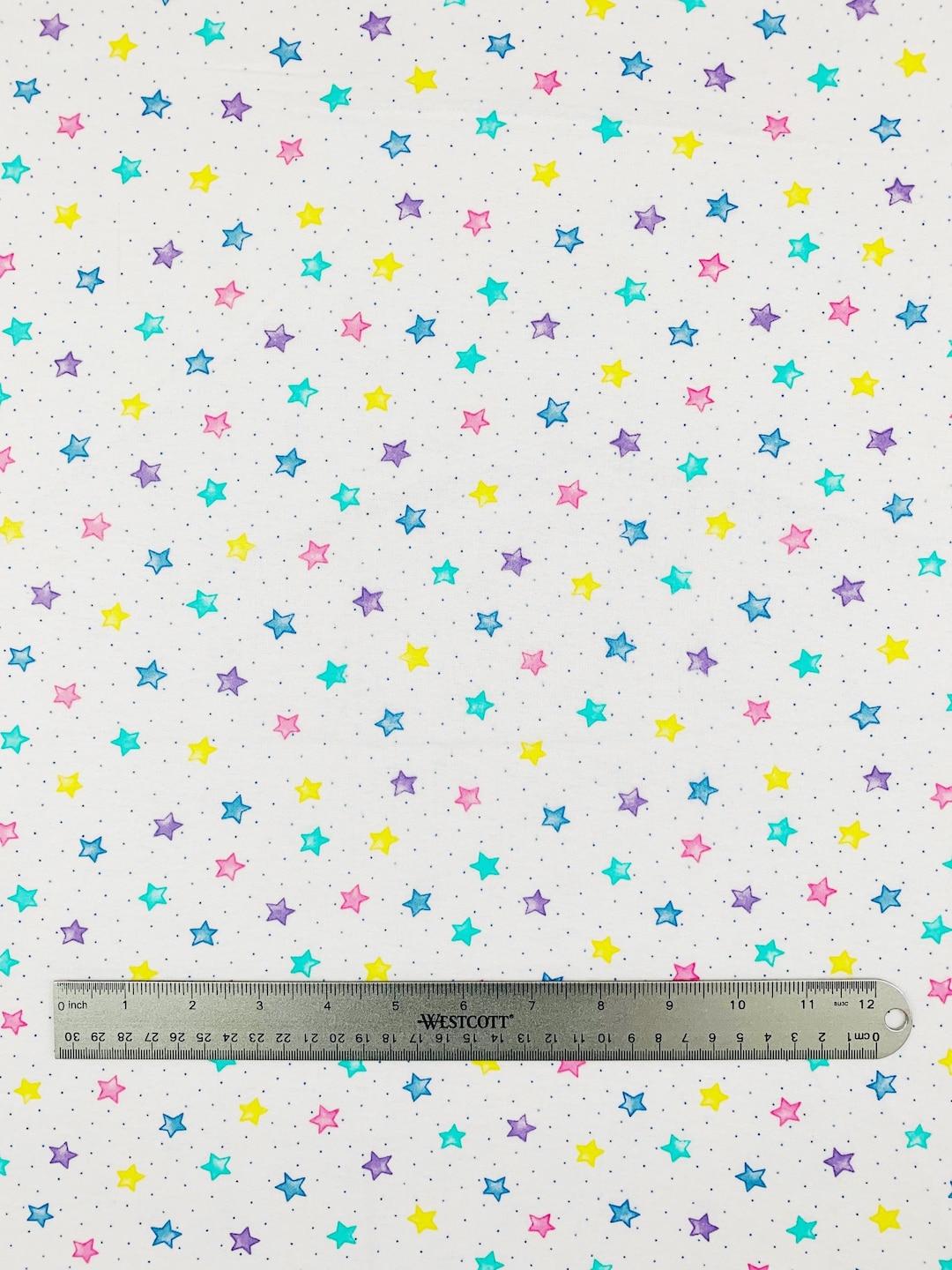 Stars Pastel, FLANNEL Fabric by the Yard - Etsy