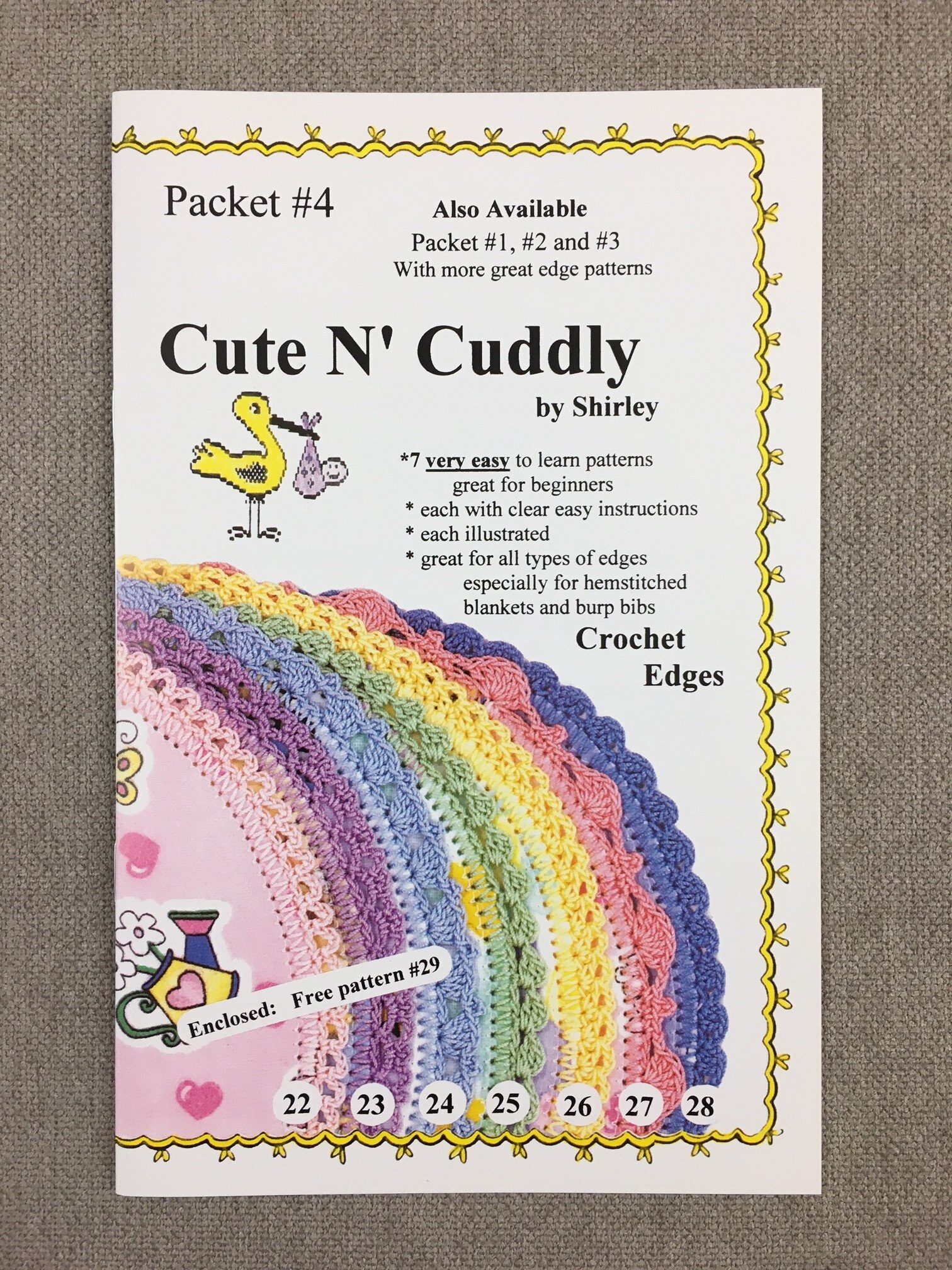 Cute N' Cuddly by Shirley Crochet Edges Packet 4 | Etsy