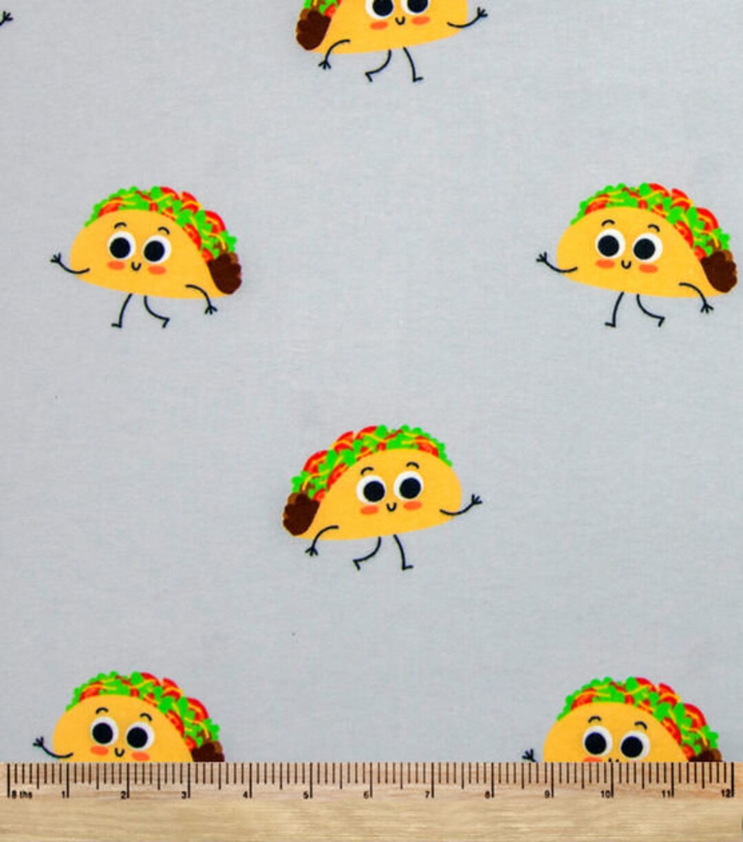 Taco Faces, FLANNEL Fabric by the Yard - Etsy