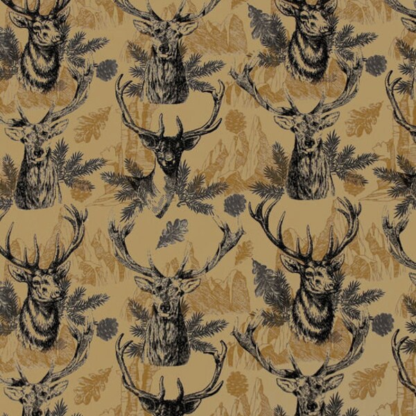 Deer Fabric by the Yard - Etsy