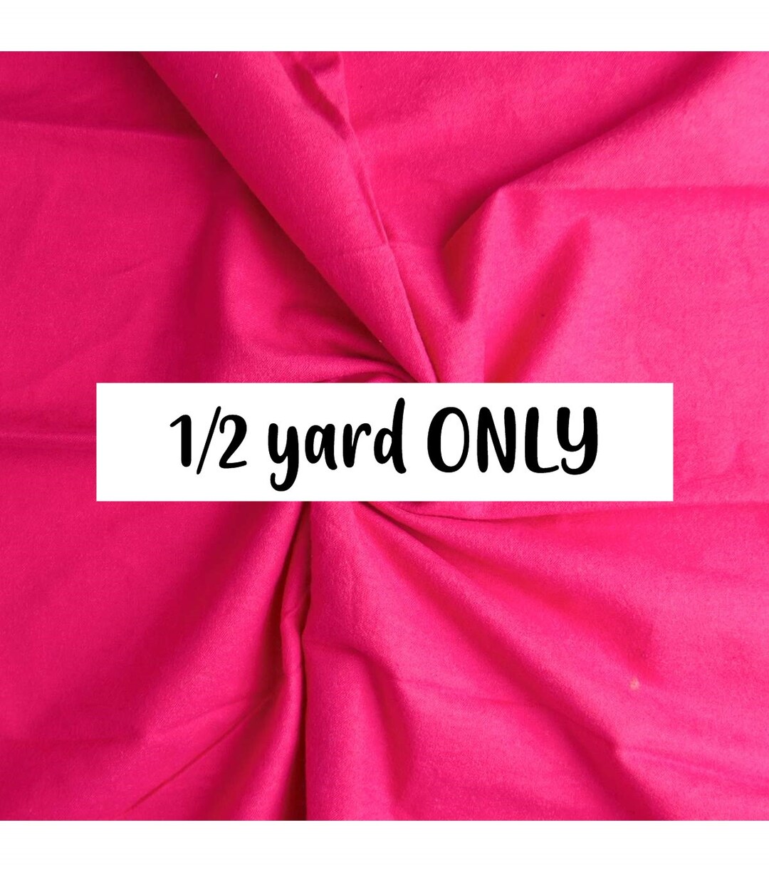 Hot Pink Solid, Flannel Fabric HALF YARD ONLY - Etsy