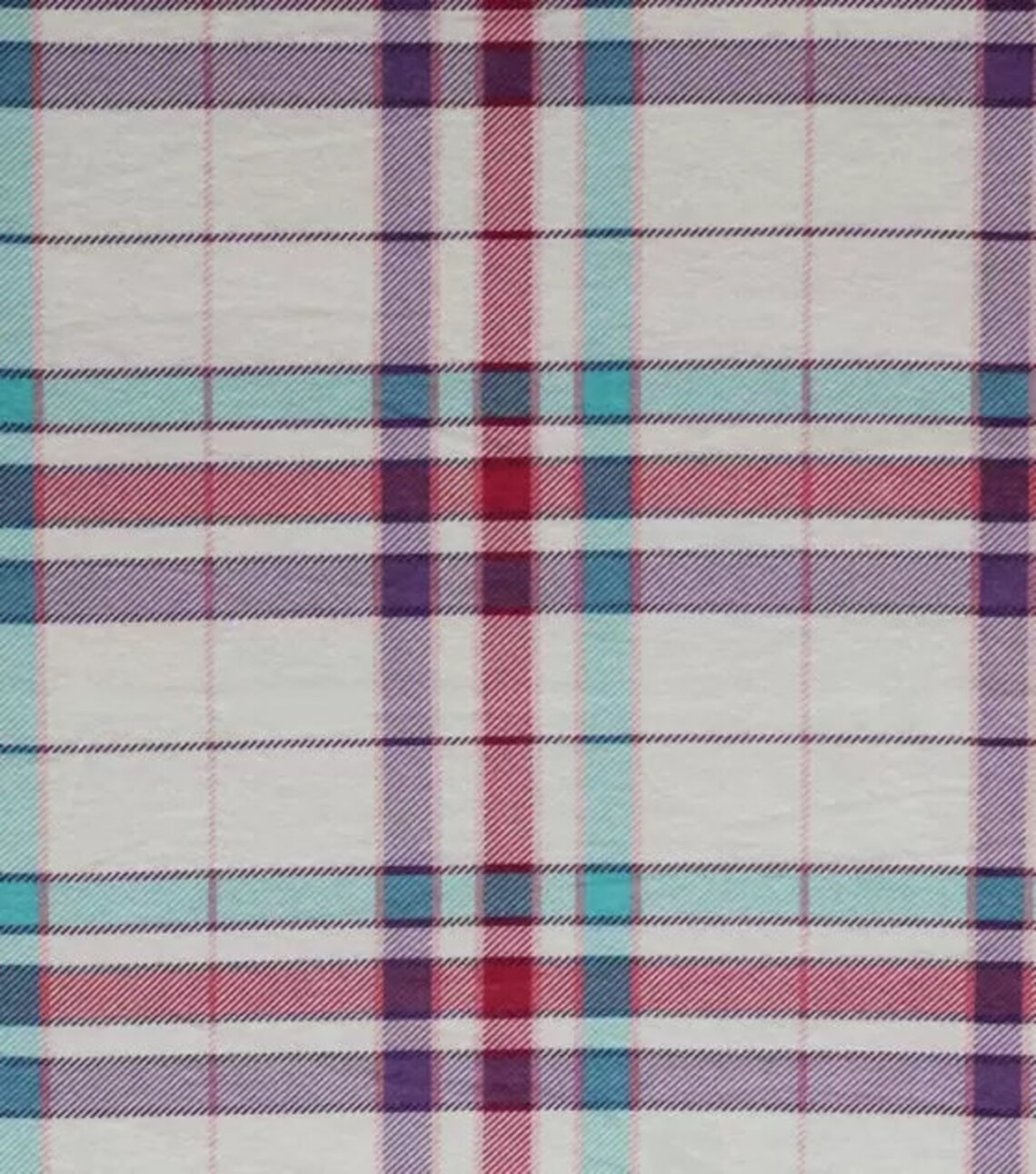 Multi Bright Plaid Purple Pink and Blue, FLANNEL Fabric by the Yard - Etsy
