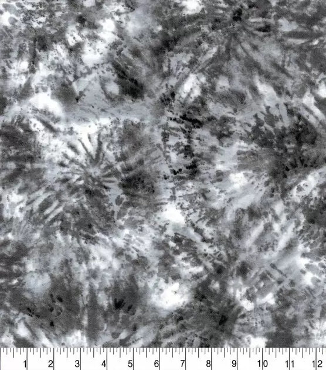 Tie Dye Gray FLANNEL Fabric by the Yard - Etsy