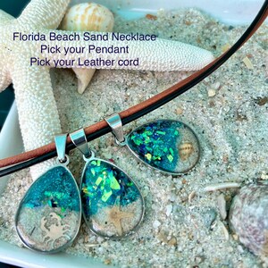 Beach Sand Teardrop Necklace-shards of Color-ocean Beach Sand Jewelry ...