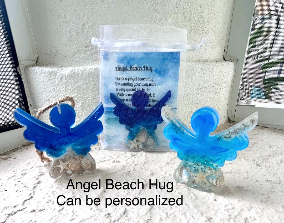 Angel Hug Beach Hug, Resin Keepsake, Anxiety Aid, Wedding Favor,pocket ...