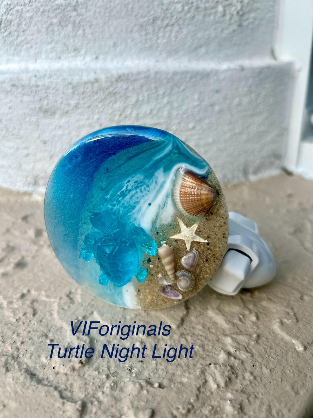 Turtle Nite Light, Night Light, 3D Seashell Night Light, Beachy Decor ...