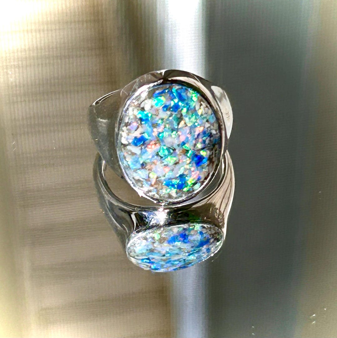 Pet Ash Ring, Human Ash Ring, Jewelry Opal Ring Mens-memorial Keepsake ...