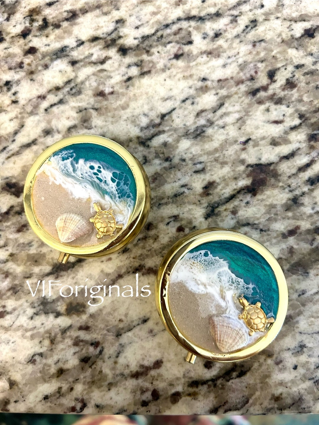 Beach Sand Pill Box, Trinket Box, Souvenir Pill Box, Souvenir Trinket ...