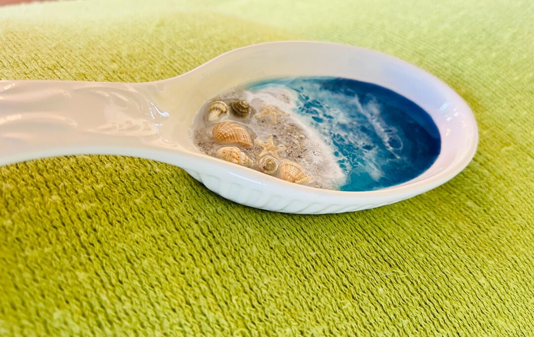 Spoon Rest, Ocean, Beach Sand Spoon Rest, Ocean Inspired,florida Spoon ...